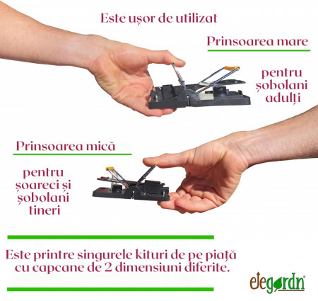 Set de 6 capcane pentru soareci Elegardn, metal, negru, 13,8 x 6,5 x 7 ...