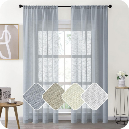 Set de 2 perdele Mrtrees, in, gri, 140 x 225 cm - Chilipirul Zilei