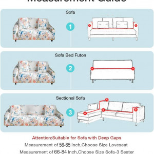 Set husa elastica pentru canapea si o husa perna Bikuer, model floral ...