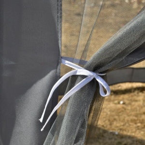 Foisor hexagonal Aarion, plasa/metal, gri, 400 x 400 x 250 cm ...