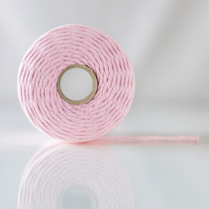 Rola de macrame pentru mestesuguri Creative Deco, bumbac, roz, 200 m x ...