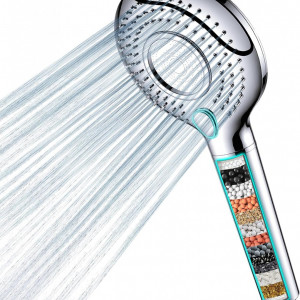 Cap de dus cu 15 straturi filtrante si furtun MEKO, ABS/otel inoxidabil ...