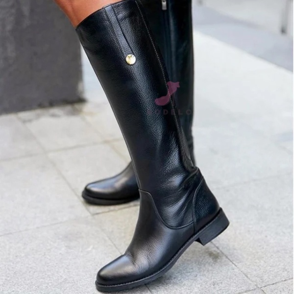 Cizme Button Negru