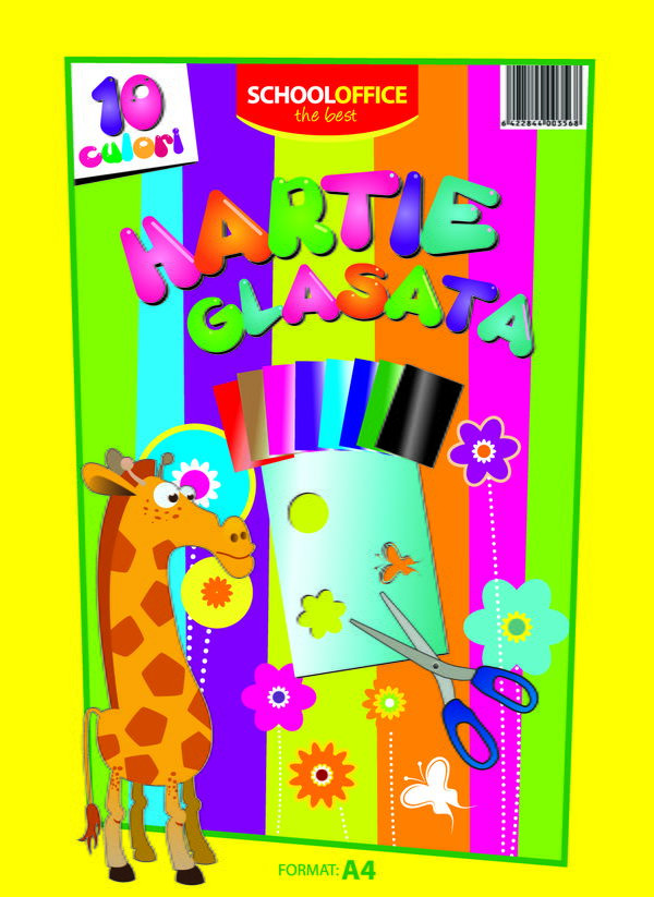 Hartie glasata 10/set School Office