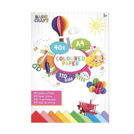 SET 40 COLI HARTIE COLORATA 110GR