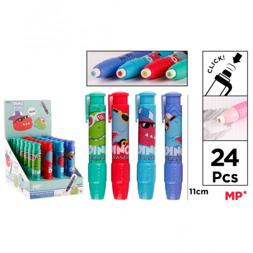 RADIERA RETRACTABILA DINO