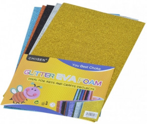 Hartie buretata cu sclipici A4