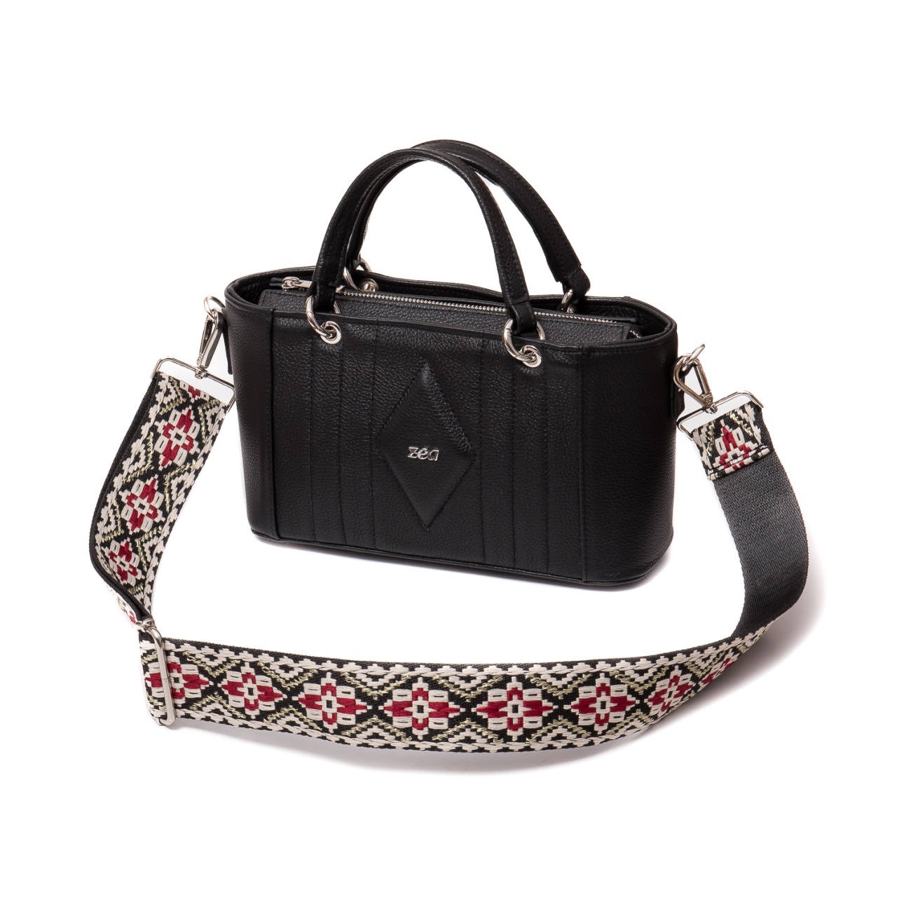 Poseta dama, piele naturala, M294, negru