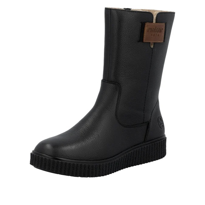 Cizma scurta dama Rieker din piele naturala, Y4355-00