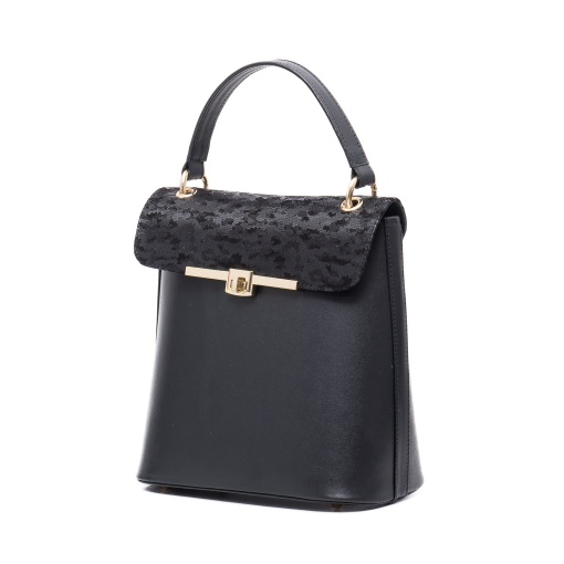 Poseta eleganta, piele naturala, M215, negru