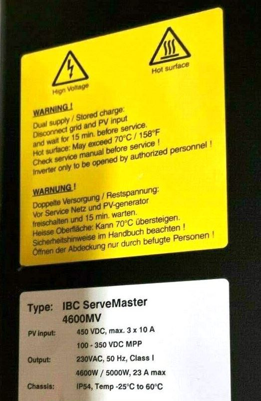 Solar inverter on-grid 4.6kW IBC (Danfoss)