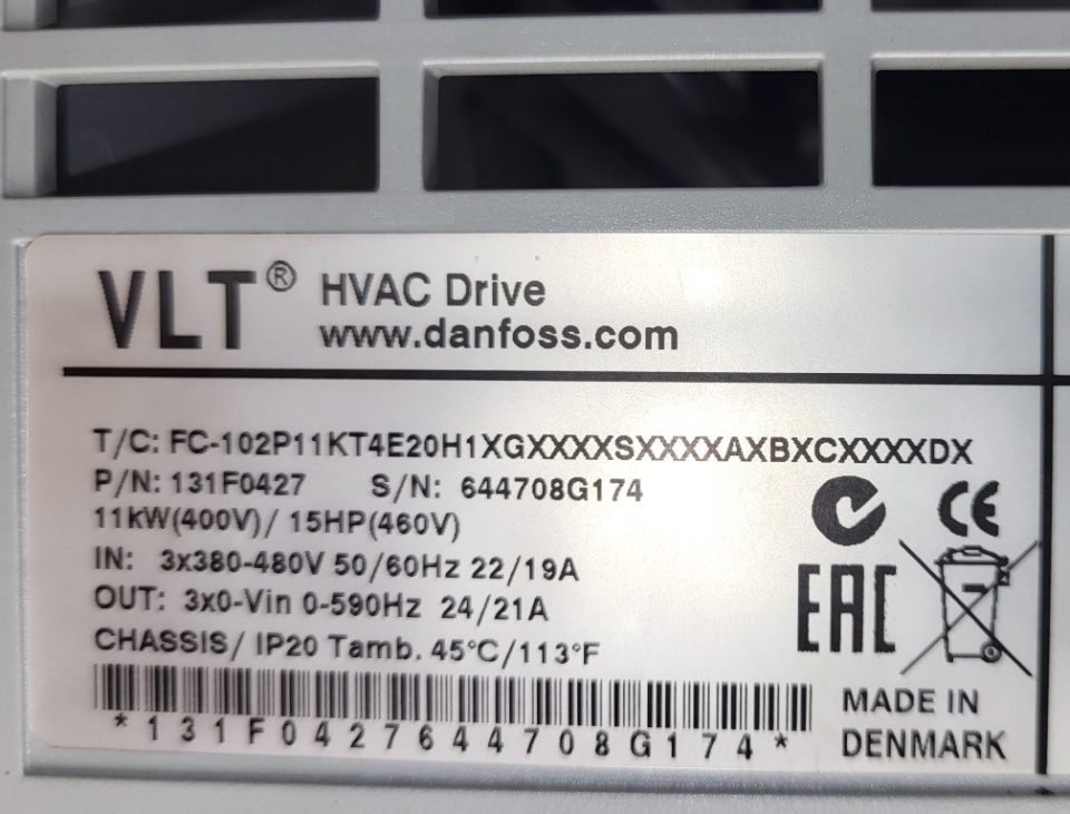 Convertizor de frecventa / VFD Danfoss VLT HVAC 11kW