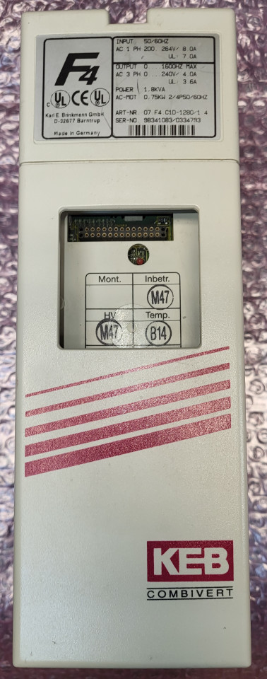 Convertizor de frecventa / VFD KEB 07.F4.C1D-1280/1.4, 0.75kW / 230V