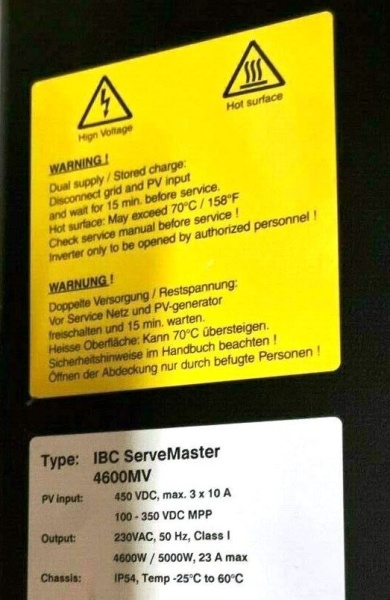 Solar inverter on-grid 4.6kW IBC (Danfoss)