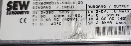 Convertizor de frecventa / VFD SEW EURODRIVE 1.5kW