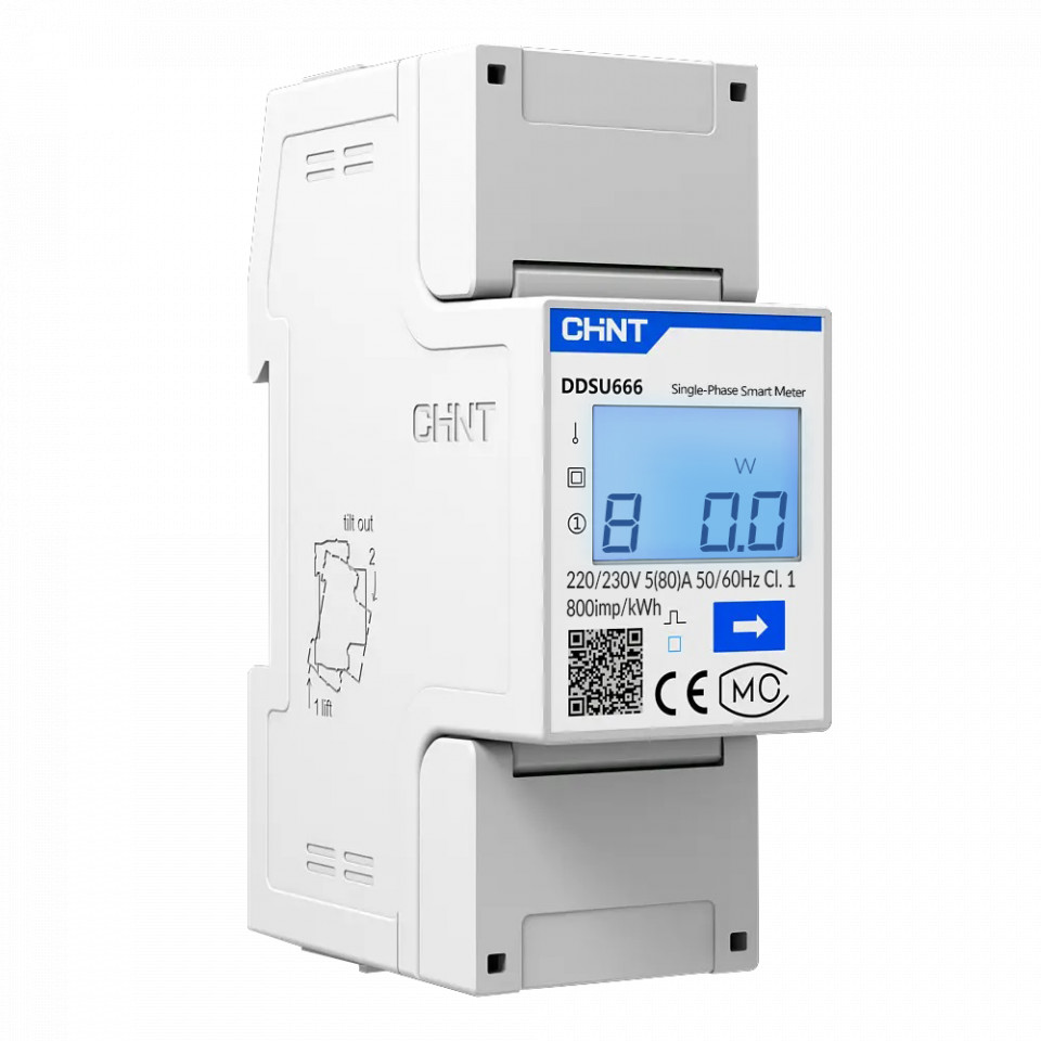 nJoy DDSU666 Single Phase DIN-Rail Meter