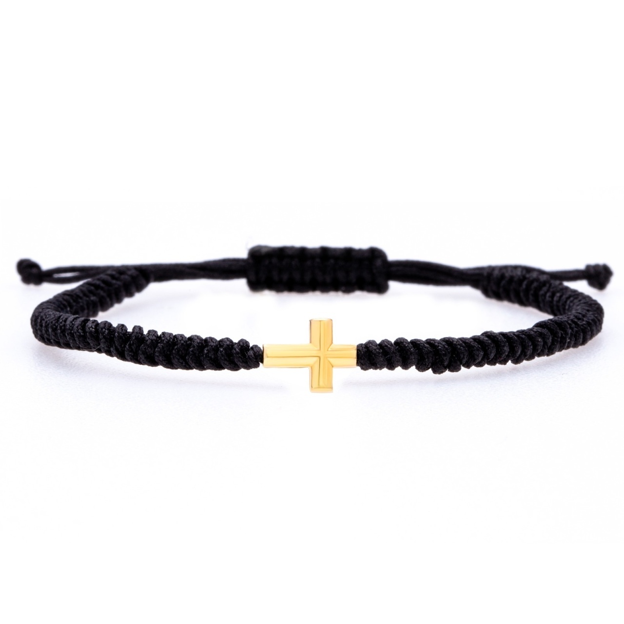 Bratara tip metanie cu nod snake si cruce din Aur 14K