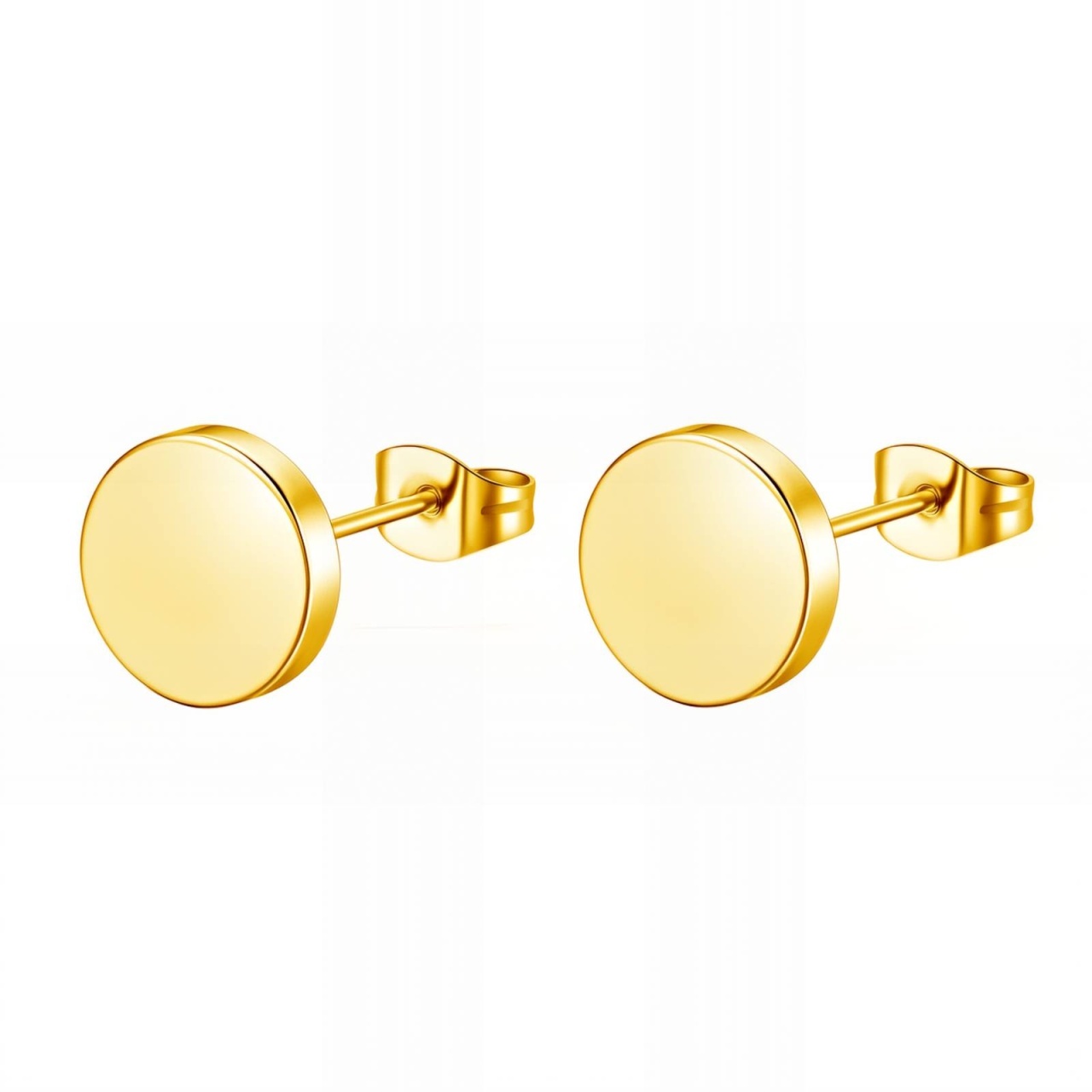 Cercei cu Banut din Inox placat cu AUR 18K