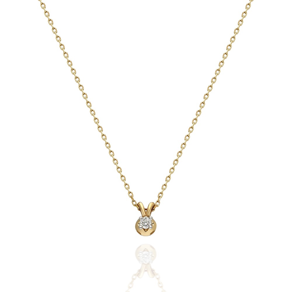 Colier Discreet din AUR 14K cu Diamant