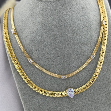 Colier Bizy din Inox placat cu AUR 18K