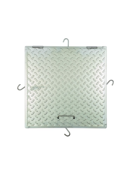 Capac canalizare galvanizat, cu rama, 50x50 cm
