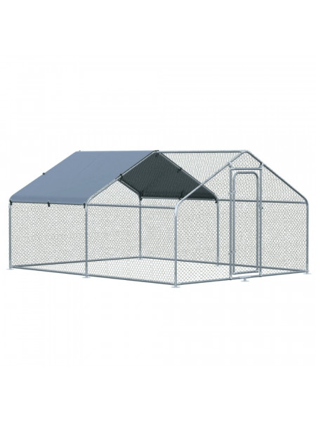 Cotet de gaini, pasari, pentru exterior 4 x 3 x 2 metri, otel galvanizat