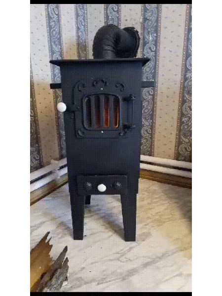 Soba Semineu Tip Godin cu Plita, pe Lemne, Brichete Tip "Mini", Usa ...