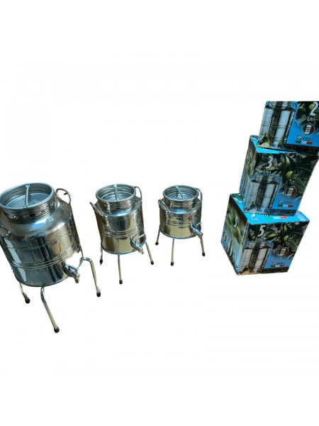 Butoi Inox 3 Litri pentru Tuica, Palinca, Ulei, Lapte, set cu Robinet ...