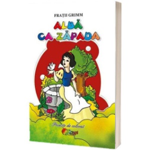 Alba ca Zapada. Carte de colorat A5 - Fratii Grimm