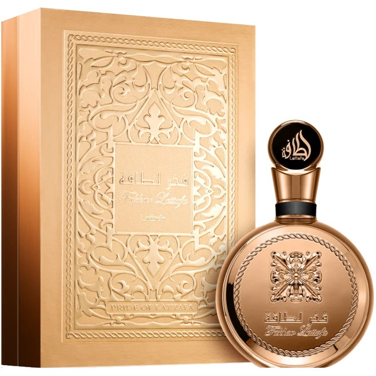 Apa de parfum arabesc Lattafa Fakhar Extrait Gold de barbati, 100 ml, auriu, original Dubai