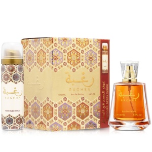 Raghba Lattafa 100 ml, apa de parfum + 50 ml deodorant spray, unisex