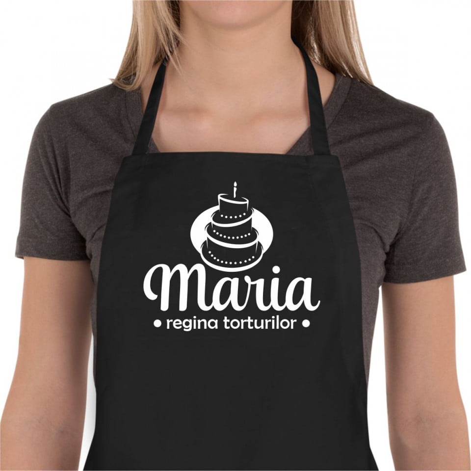 Șorț de bucătărie personalizat Regina torturilor | Cadou regal pentru ...