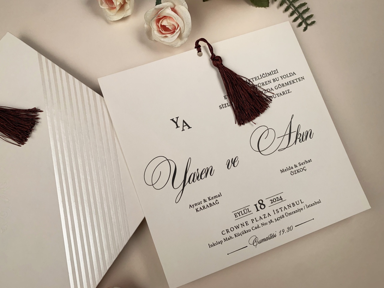 Invitație de nuntă 52559 – Accesoriu perfect pentru o invitație de ...