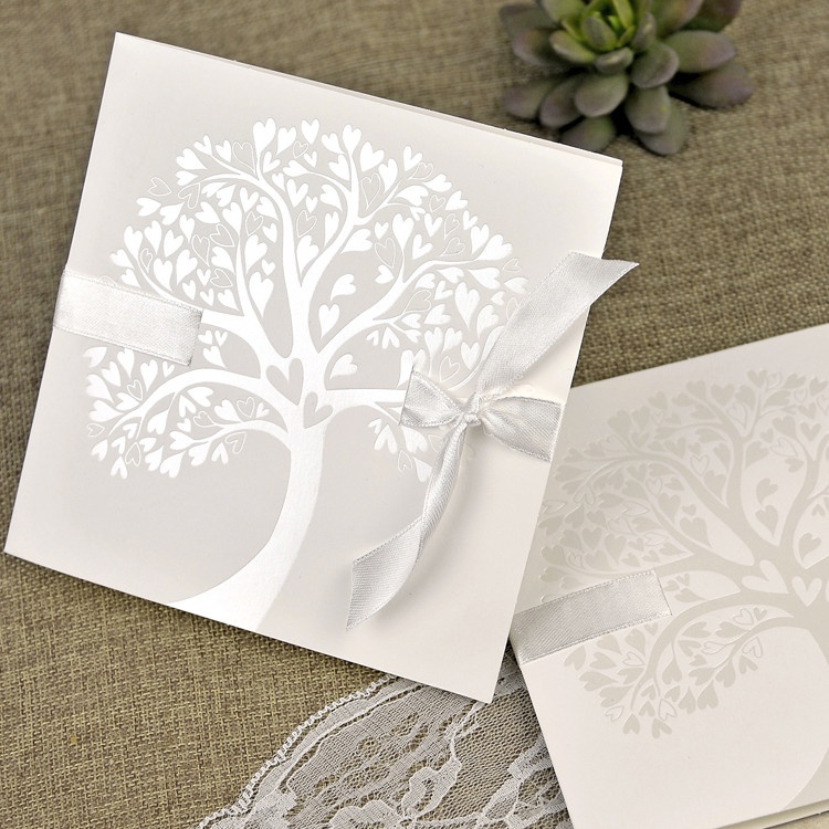 Invitație de nuntă textură copac 39642 – Design natural și elegant cu ...