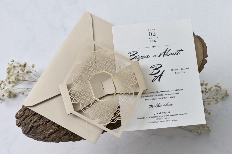Invitație de nuntă 1139 – Invită-ți oaspeții cu un design deosebit și ...