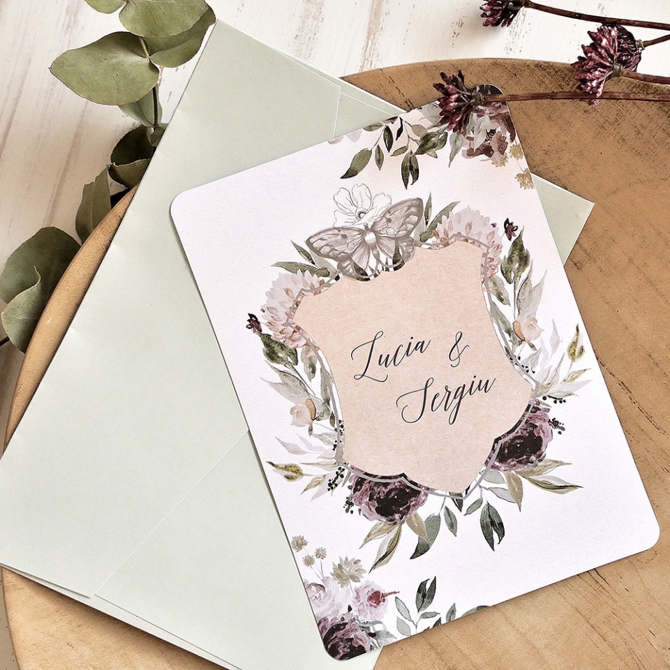 Invitație de nuntă ECO 39789 – Creează o invitație de nuntă sustenabilă ...