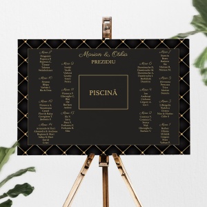 Opis - asezare la mese negru 50004 | Creativ.ro