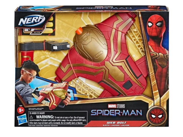 Blaster NERF, Marvel Spider-Man Web Bolt cu 3 proiectile 5+