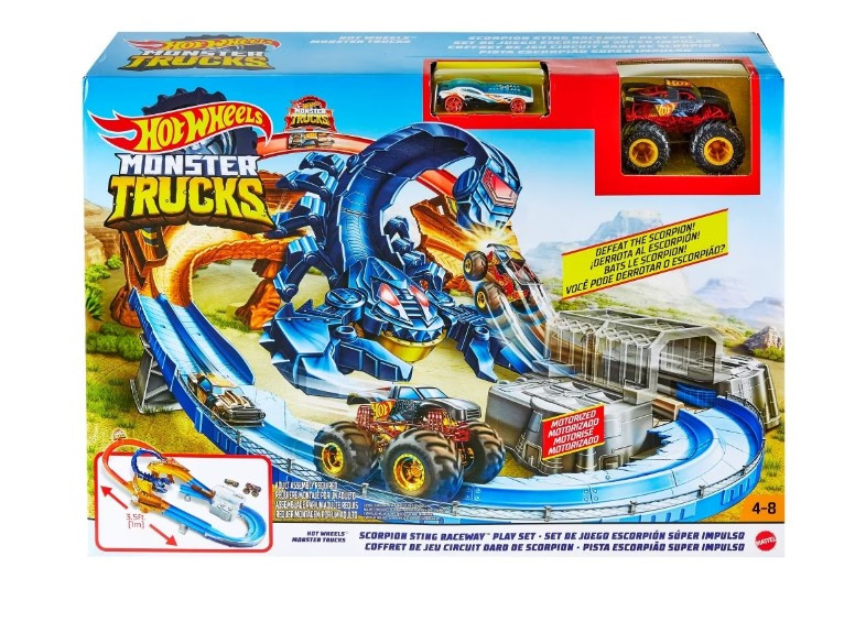 Pista interactiva Monster Truck, Hot Wheels, Set pista de curse