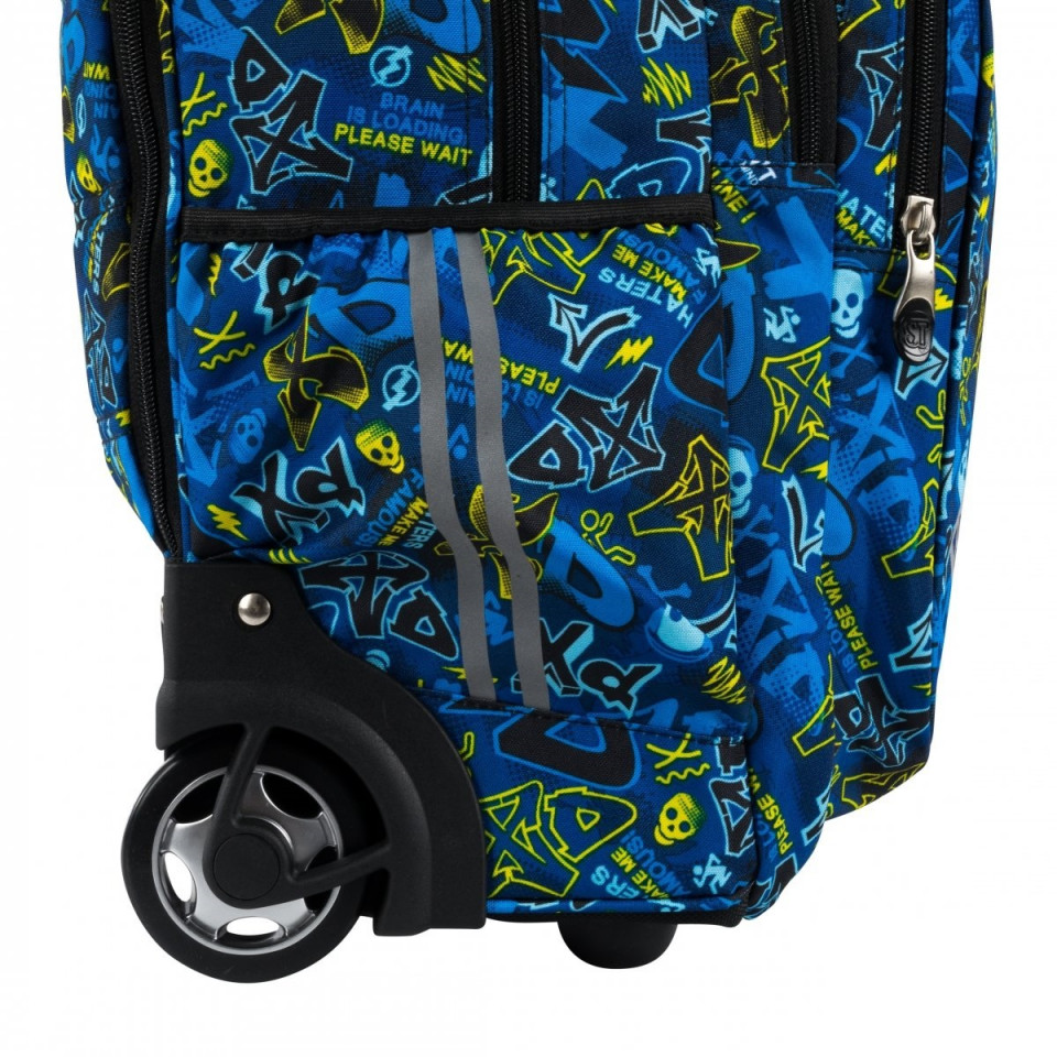 Ghiozdan Troler, St.Majeski, cu Roti de Silicon, Gama St.Right XD ART, TB01