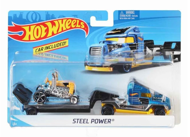 Camion Transportor si Masinuta Hot Wheels Steel Power