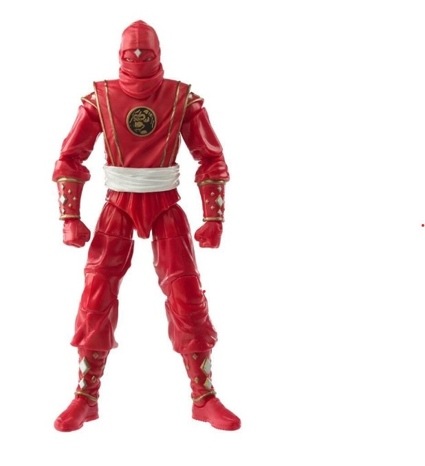 Figurina Ninja Red Ranger, Hasbro, 15 cm, Rosu