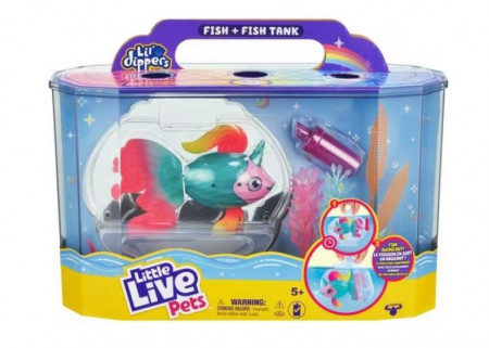 Pestisor interactiv cu acvariu Little Live Pets, Multicolor, 10 cm