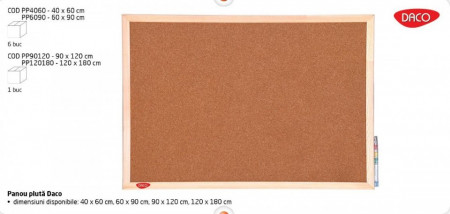 Panou Pluta Rama MDF 120x180 cm Daco