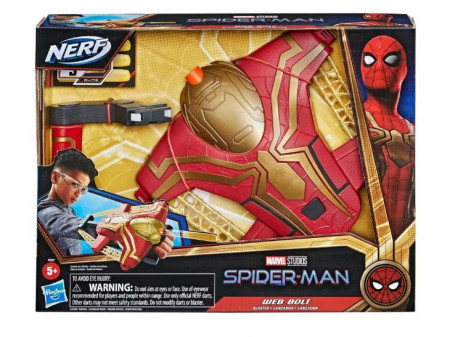 Blaster NERF, Marvel Spider-Man Web Bolt cu 3 proiectile 5+