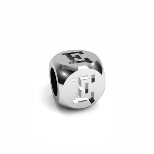 cube silver 925 letter e