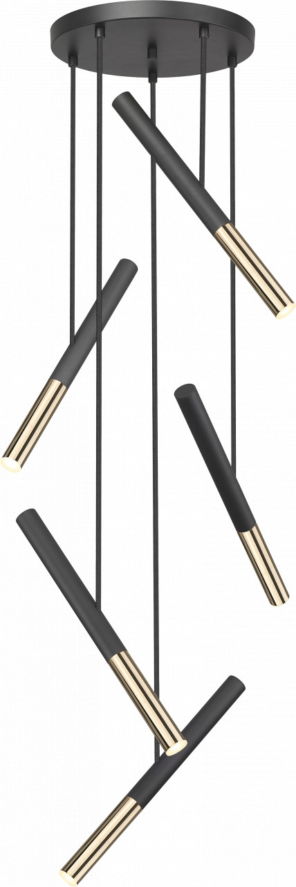 Lustra Loya 5xLED metal negru/auriu Zuma Line - Luminoteca.ro | Magazin ...