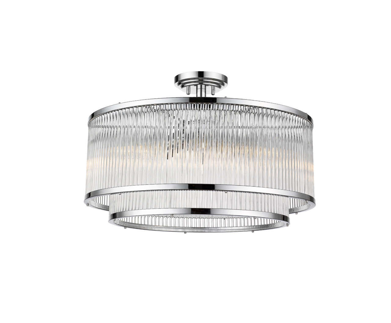Plafoniera Sergio 6xE14 metal/sticla crom/transparent Zuma Line ...