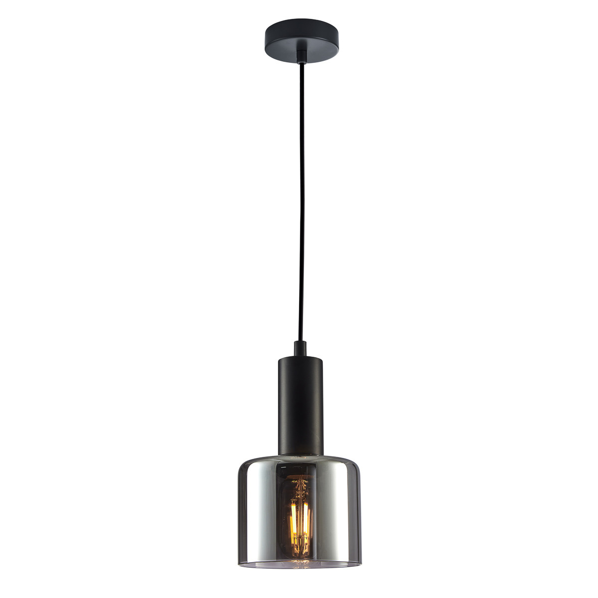 Pendul Santia 1xE27 metal/sticla negru Italux - Luminoteca.ro | Magazin ...