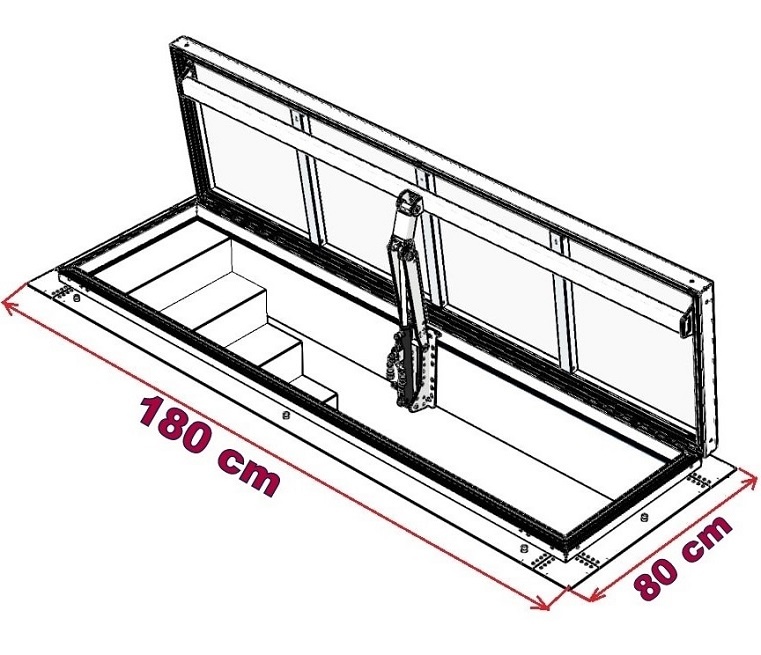 Kit automatizare usi - Capac electric usa beci 200kg